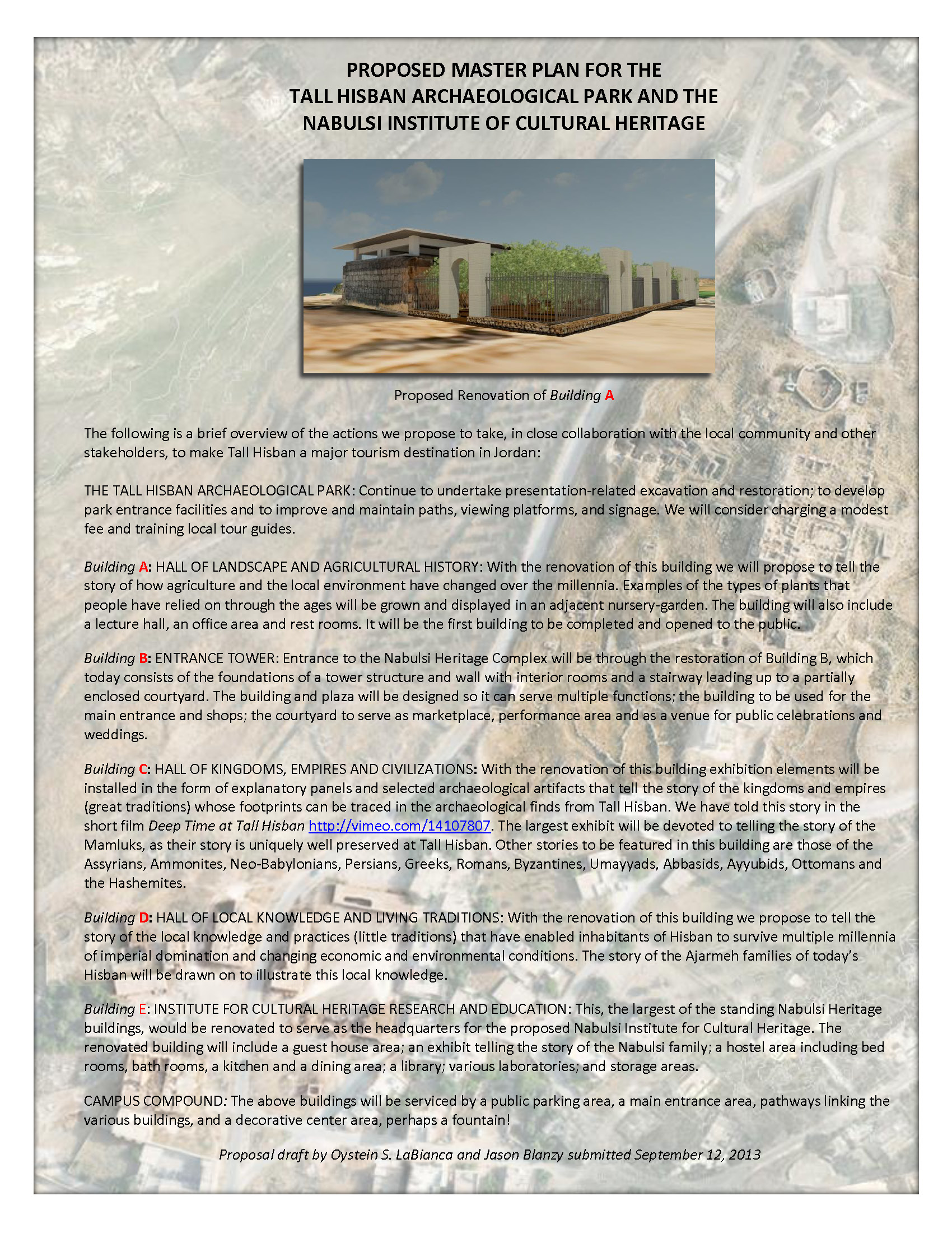 Visitor Center Plans | Madaba Plains Project: Hisban